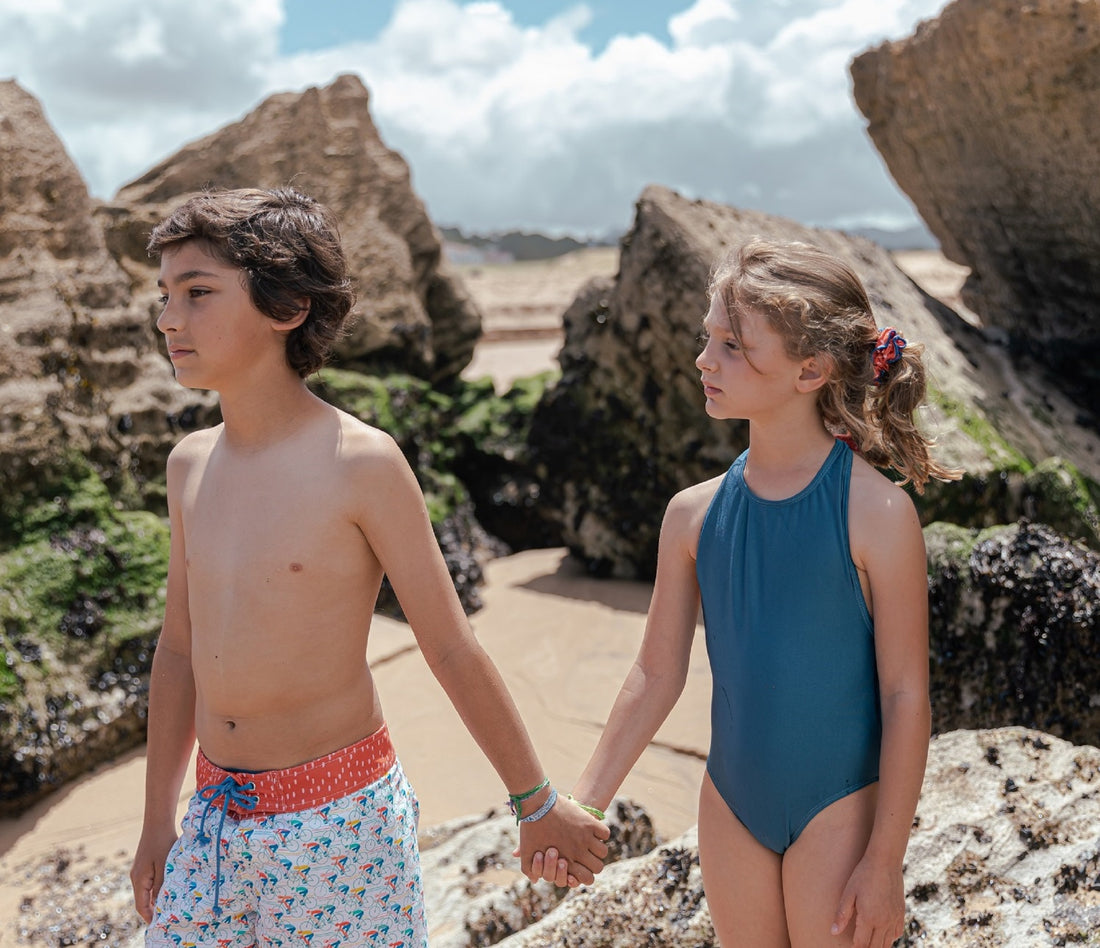 Paperboat - Sparkly blue swimsuit – cukookb
